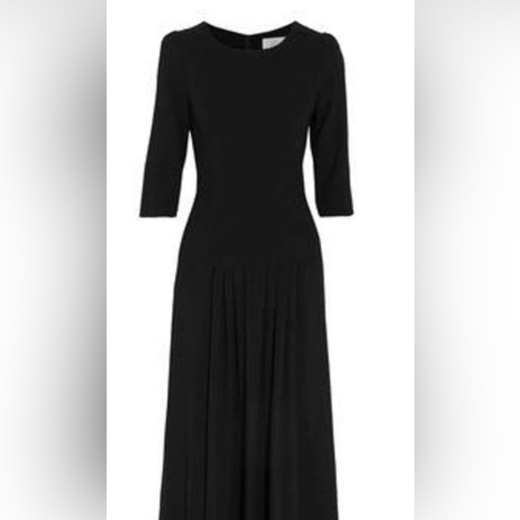 Goat | Dresses | Nwt Goat Uk Black Crepe Midi Dress With Pleats | Poshmark